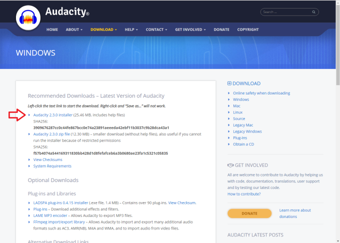 Guía de instalación – Manual Audacity